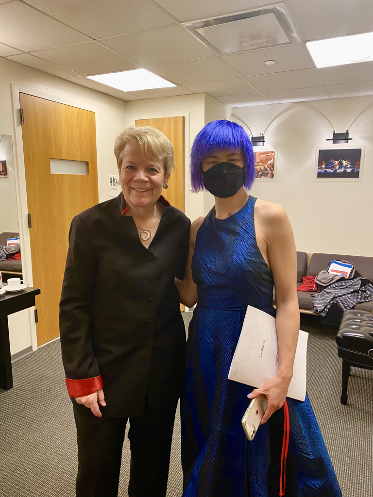 Marin Alsop with performer – Peabody Magazine